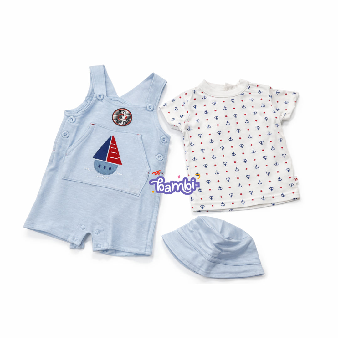 "SAILING ADVENTURES" KNIT SHORTALL SET – Bambi